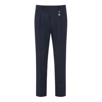 Manuel Ritz Hose mit Bundfalten Slim Fit - - Trousers - Herren - Blau - XL