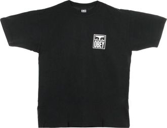 Obey Schwarzes Eyes Icon T-Shirt - - Tops - Herren - Schwarzk - XL