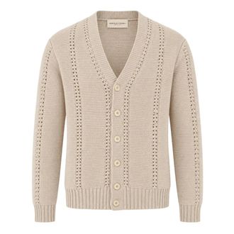 Daniele Fiesoli Gilet col V - Homme - Pulls - Beige - Taille: XL