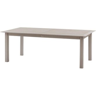 Hesperide Hesperide - Table de jardin extensible 12 places en aluminium effet bois - Longueur 216/316 cm - Structure &eacute;poxy antirouille - Surface en verre tremp&eacute;