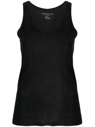 Majestic Filatures débardeur en lin - Noir