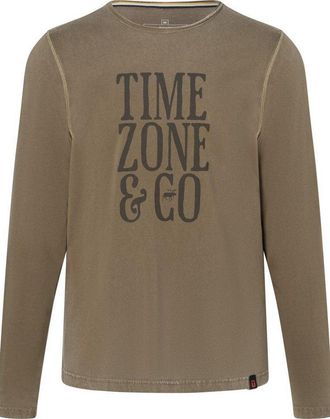 Timezone T-Shirt Timezone Herren Langarm T-Shirt - Lässiges Longsleeve aus 100% Baumwol