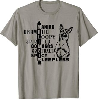 Creativemotions Belgisches Malinois Pers&ouml;nlichkeit Wortpuzzle T-Shirt
