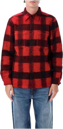 Portuguese Flannel Veste Chemise Big Buffalo - Homme - Chemises - Rouge - Taille: L