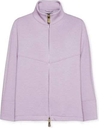 Elena Miro Femme, Vestes, Violet, Taille: 40 FR Veste &agrave; Col Zipp&eacute;