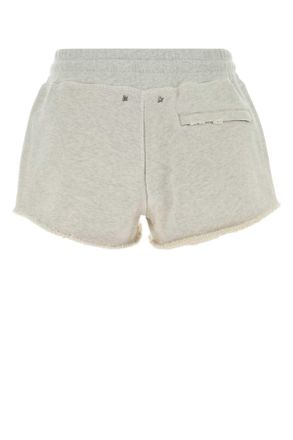 Golden Goose Womens Light Grey Cotton Shorts Vintagegraymelange Exterior