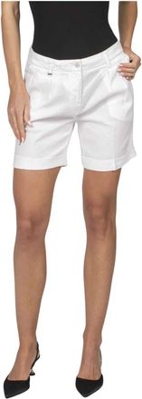 Fay Femme, Shorts, Blanc, Taille: W30 Short pliss&eacute;
