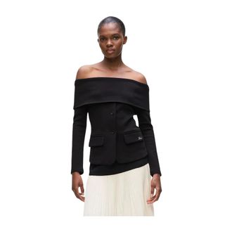 Karl Lagerfeld Blouse Bardot - Femme - Blouses et Chemises - Noir - Taille: 36 FR