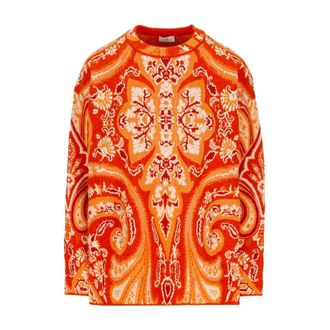 Etro Femme, Pulls, Orange, Taille: 38 FR Pull Intarsia Orange Confortable