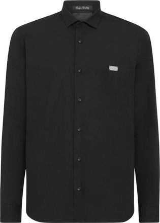 Philipp Plein Homme, Chemises, Noir, Taille: XL Sugar Daddy Cut Long Sleeve Shirt