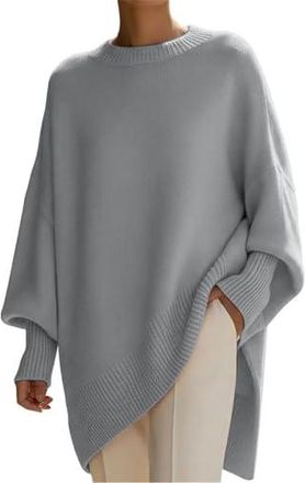 Generic Pull Femme Chic Et Elegant Col Rond Sweater Manche Longue 2025 Nouveau Pulls Tricot&eacute; &Eacute;pais Thermique Automne Chaud Grandes Tailles Pullover Confort Ba