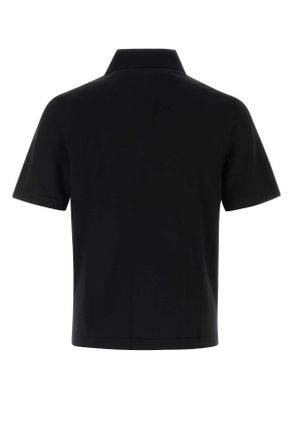 Burberry Mens Black Wool Polo Shirt Exterior: Maglieria Sweater