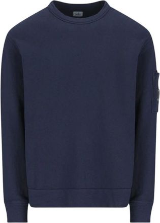 C.P. Company C.p. Company, Homme, Sweatshirts et sweats &agrave; capuche, Bleu, Taille: M SweaT-shirt avec verre de lunette et poche
