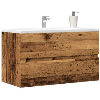 vidaXL Vidaxl - Armoire de salle de bain suspendue vieux bois bois ding&eacute;nierie