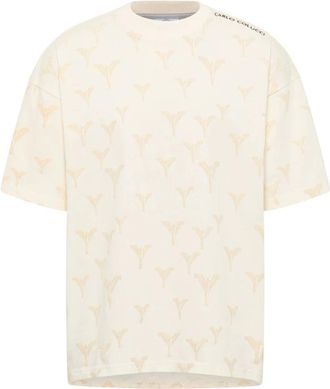 Carlo Colucci Homme, Tops, Blanc, Taille: XL T-Chemises