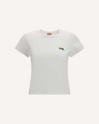 Kenzo Jumping Tiger embroidered cotton T-shirt Female XS