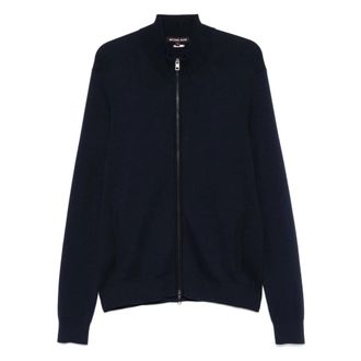 Michael Kors Blauer Casual-Pullover mit Rei&szlig;verschluss - - Knitwear - Herren - Blau - XL