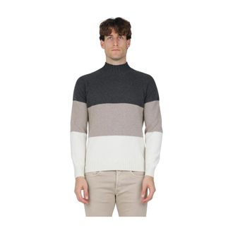 Gran Sasso Tricolor Rollkragenpullover - - Knitwear - Herren - Mehrfarbig - XL