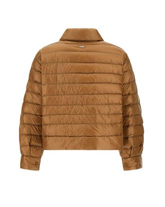 Herno Womens Cape Ultralight Camel Puffer Jackets