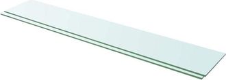 vidaXL Vidaxl - Ensemble de 2 &eacute;tag&egrave;res en verre avec conception &eacute;l&eacute;gante disponible en diff&eacute;rentes tailles Taille : 110 x 20 cm