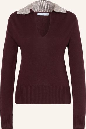 Reiss Reiss Pullover Raven Mit Schmucksteinen rot