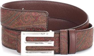 Etro Femme, Accessoires, Beige, Taille: 110 CM Smooth Leather Belt