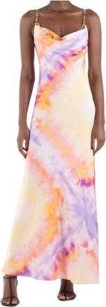 Paco Rabanne Femme, Robes, Multicolore, Taille: 36 FR Robe Orange Tie-Dye