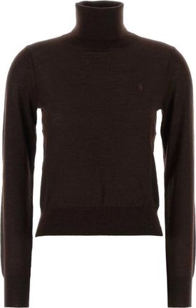 Polo Ralph Lauren Femme, Pulls, Brun, Taille: 36 FR Pull &agrave; col roul&eacute; en laine
