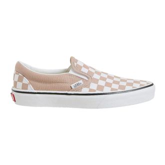 Vans Femme, Chaussures, Beige, Taille: 43 EU Baskets Slip-On à Carreaux en Taupe Chaud