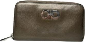 Ferragamo Portefeuille Vintage Pre-owned - Femme - Pre-owned - Gris - Taille: ONE Size