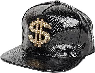 Generic Chapeaux de baseball - Cuir PU et coton m&eacute;lang&eacute; r&eacute;glable | Chapeau de baseball avec motif audacieux, danse de rue, tenue de f&ecirc;te, chapeau de rappeur H