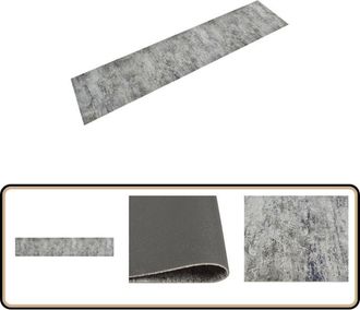 vidaXL Tapis de cuisine lavable impression béton 60x300 cm velours - Tapis De Cuisine - Tapis Absorbant - Tapis Décoratif - Tapis Moderne - Tapis Gris