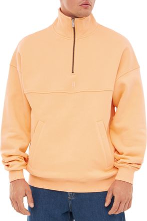 Johnny Urban Sweatshirt mit Rei&szlig;verschluss Herren & Damen Peach - Cooper - Half Zip Sweater Pullover aus Baumwolle - Oversized Troyer Mit K&auml;ngurutasche - Stehkrage