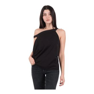 J.W.Anderson Asymmetrisches Drapier-Top - - Tops - Damen - Schwarzk - S
