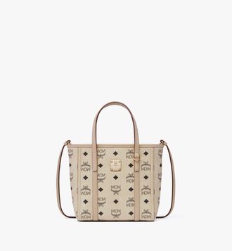 MCM Toni Shopper mit Reissverschluss oben in Visetos