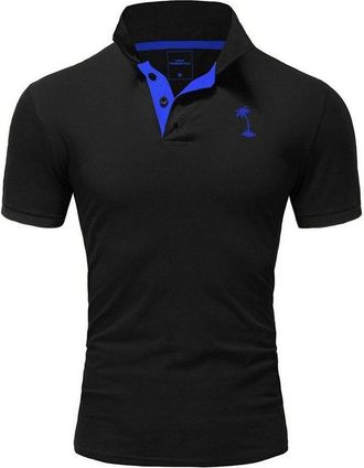 Behype. Poloshirt PALMSON mit kontrastfarbigen Details