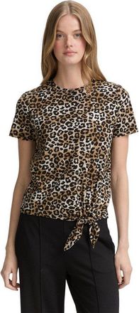 Tom Tailor T-Shirt mit Minimalprint und seitlichem Knoten