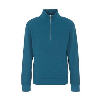 A|X Armani Exchange Kurzer Rollkragenpullover mit Rei&szlig;verschluss - - Knitwear - Herren - Blau - L
