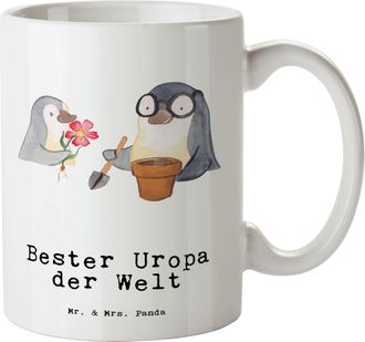 Mr. & Mrs. Panda XL Tasse Pinguin Bester Uropa der Welt - Geschenk, Gro&szlig;e, Mitbringsel, Riesenkaffeetasse, Gro&szlig;eltern, Opa, Mit Henkel, Jumbo, Riesentasse, Geburtstag,