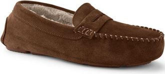 Lands End Veloursleder-Mokassins, Herren, Größe:42 regular, Beige, Leder/Rauleder, by Lands End