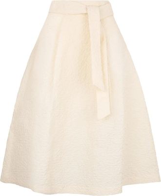 Fabiana Filippi Femme, Jupes, Blanc, Taille: 34 FR Jupe Midi Trap&egrave;ze