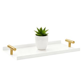 Generico Tablett f&uuml;r G&auml;stetuche, Spender mit T-Griff, goldfarben, Handtuchablage f&uuml;r Badezimmer, Restaurant, K&uuml;che, Schminktisch, Bar, Tisch f&uuml;r Abendessen, Pa