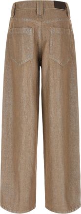Brunello Cucinelli Baggy Wide-Leg Jeans - Beige