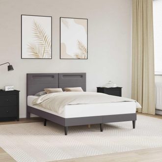 vidaXL Vidaxl Struttura Del Letto Con Testiera Grigio 140 X 200 Cm Similpelle