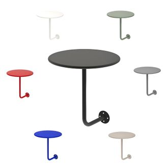 Generic Runder Bartisch Wandmontage, Schwebender Schreibtisch Bartisch L-F&ouml;rmiger Wandmontierter Cocktailtisch Beistelltisch Kaffeetisch f&uuml;r Caf&eacute; Bistrotisch 