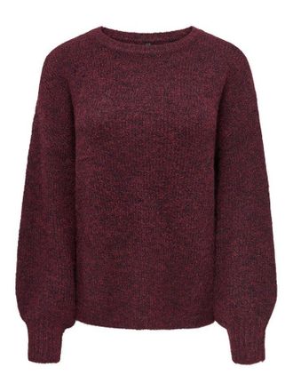 Only Strickpullover ONLNELLIE LS O-NECK KNT NOOS Materialmix, regular fit
