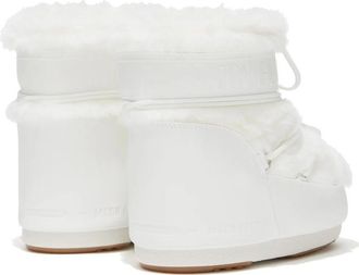 Moon Boot Icon Low White Faux-fur Boots
