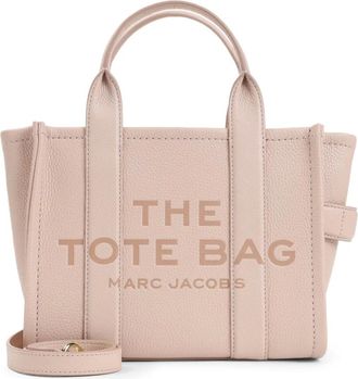 Marc Jacobs The Leather Small Tote Rose Bag - Femme - Sacs - Rose - Taille: ONE Size