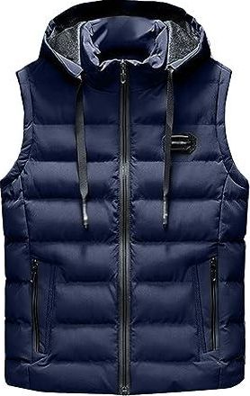 Generic Veste Technique Homme - Manteaux Chauds DHiver Pour Hommes, Gilet À La Mode Pour LExtérieur, Manteaux À Capuche Avec Fermeture Éclair Vestes Pour Homm