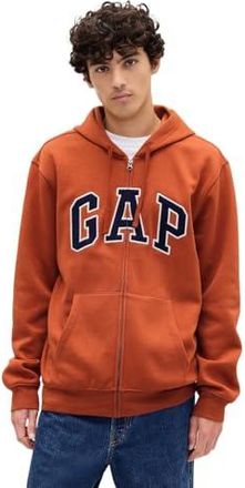 GAP Sweat &agrave; capuche zipp&eacute; avec logo Heritage, Copper Spice 245 Ii, Large
